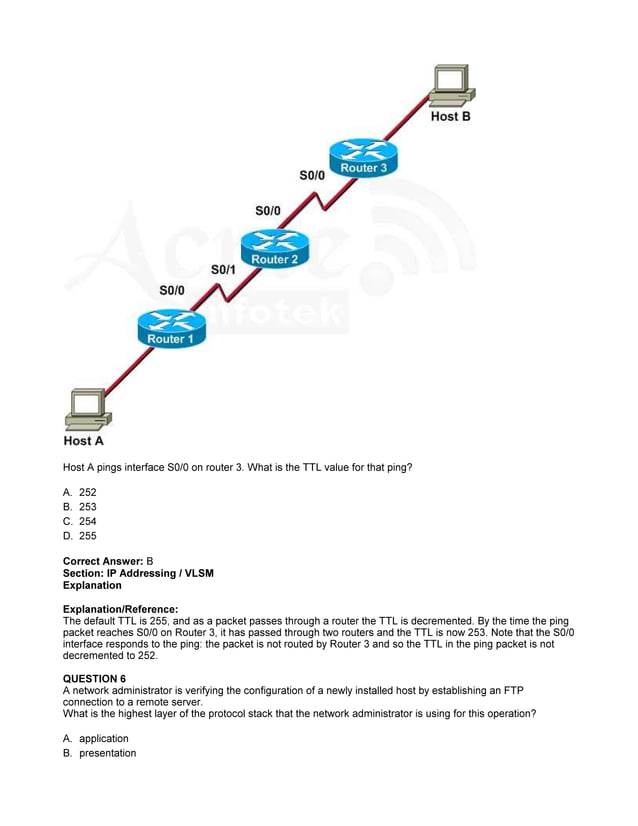CCNA Exam Question | PDF | Computer Networking | Computing