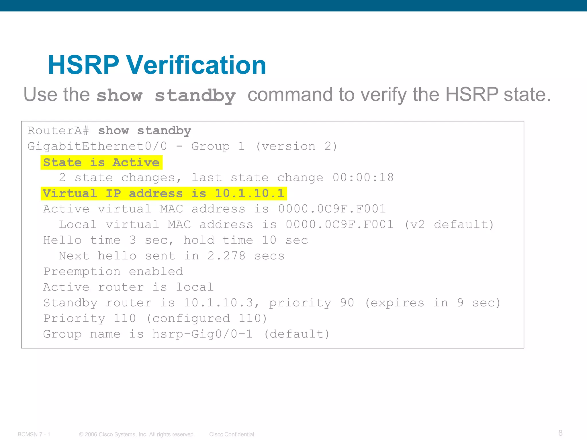 HSRP ccna | PPTX