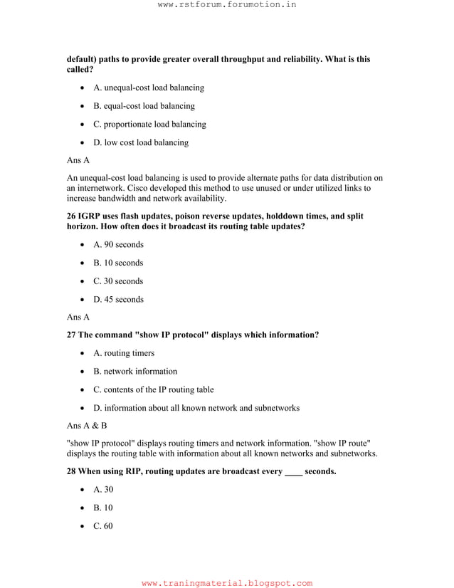 Ccna interview questions | PDF