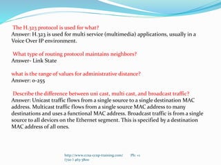 Ccna interview questions | PPTX