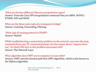Ccna interview questions | PPTX