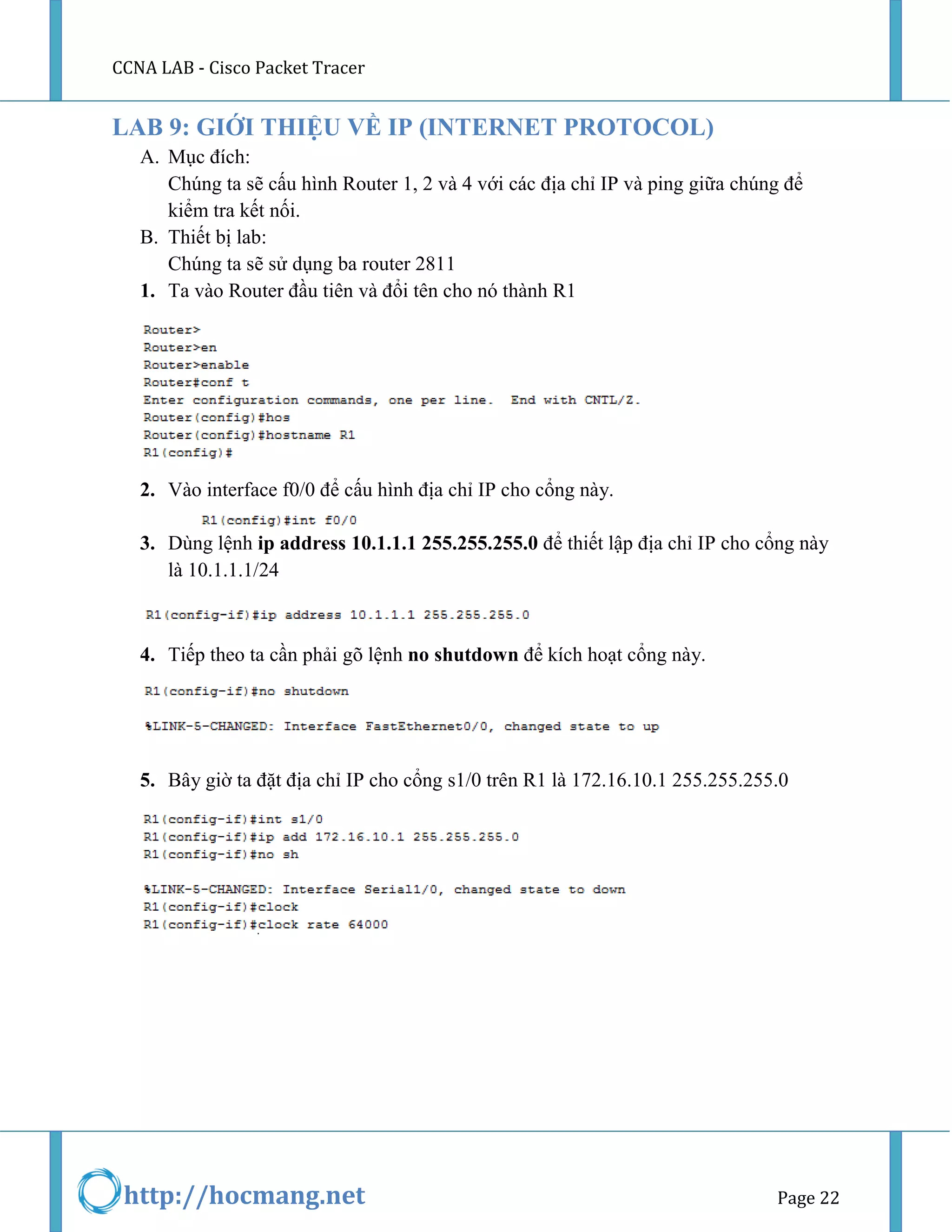 CCNA LAB - Cisco Packet Tracer | PDF