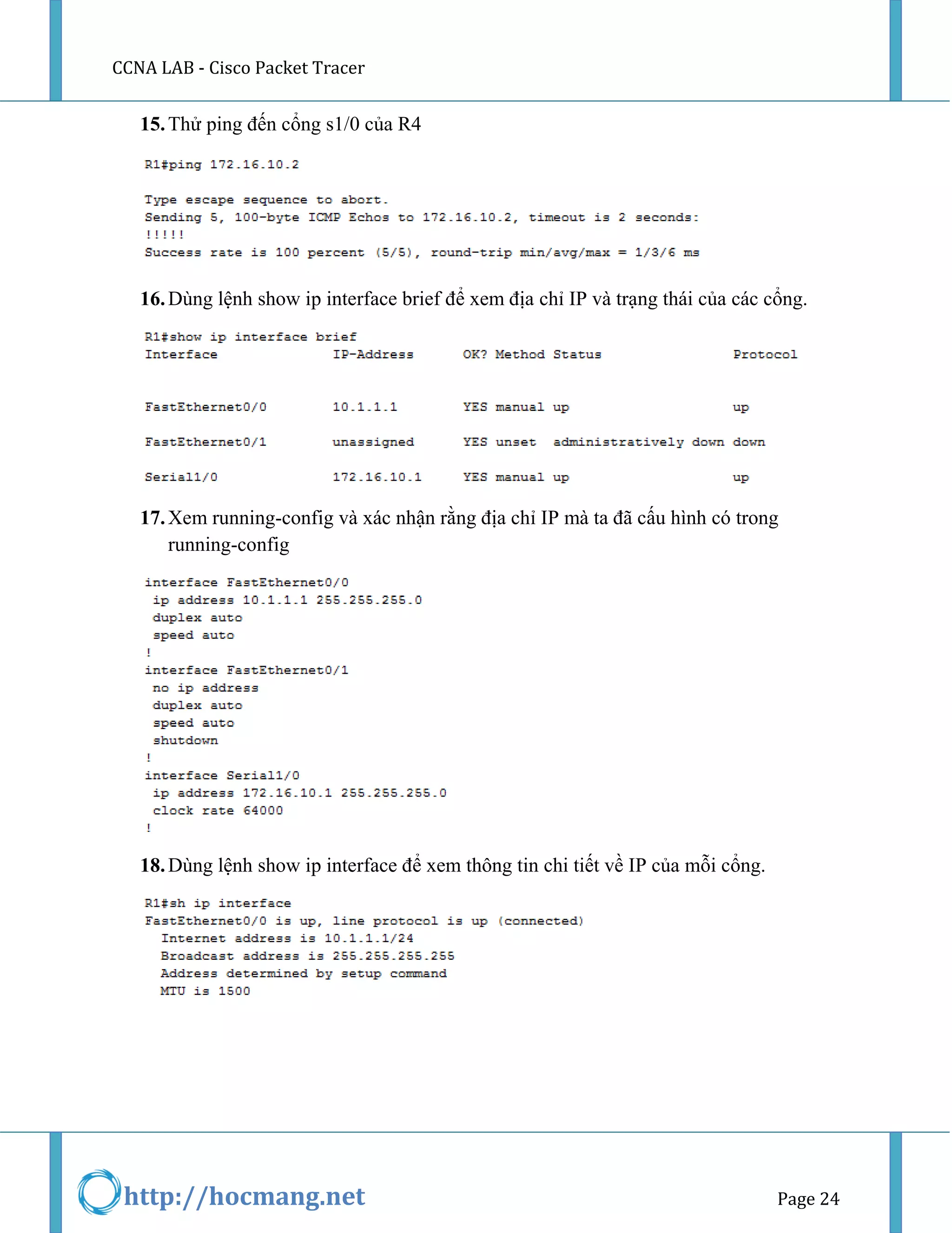 CCNA LAB - Cisco Packet Tracer | PDF