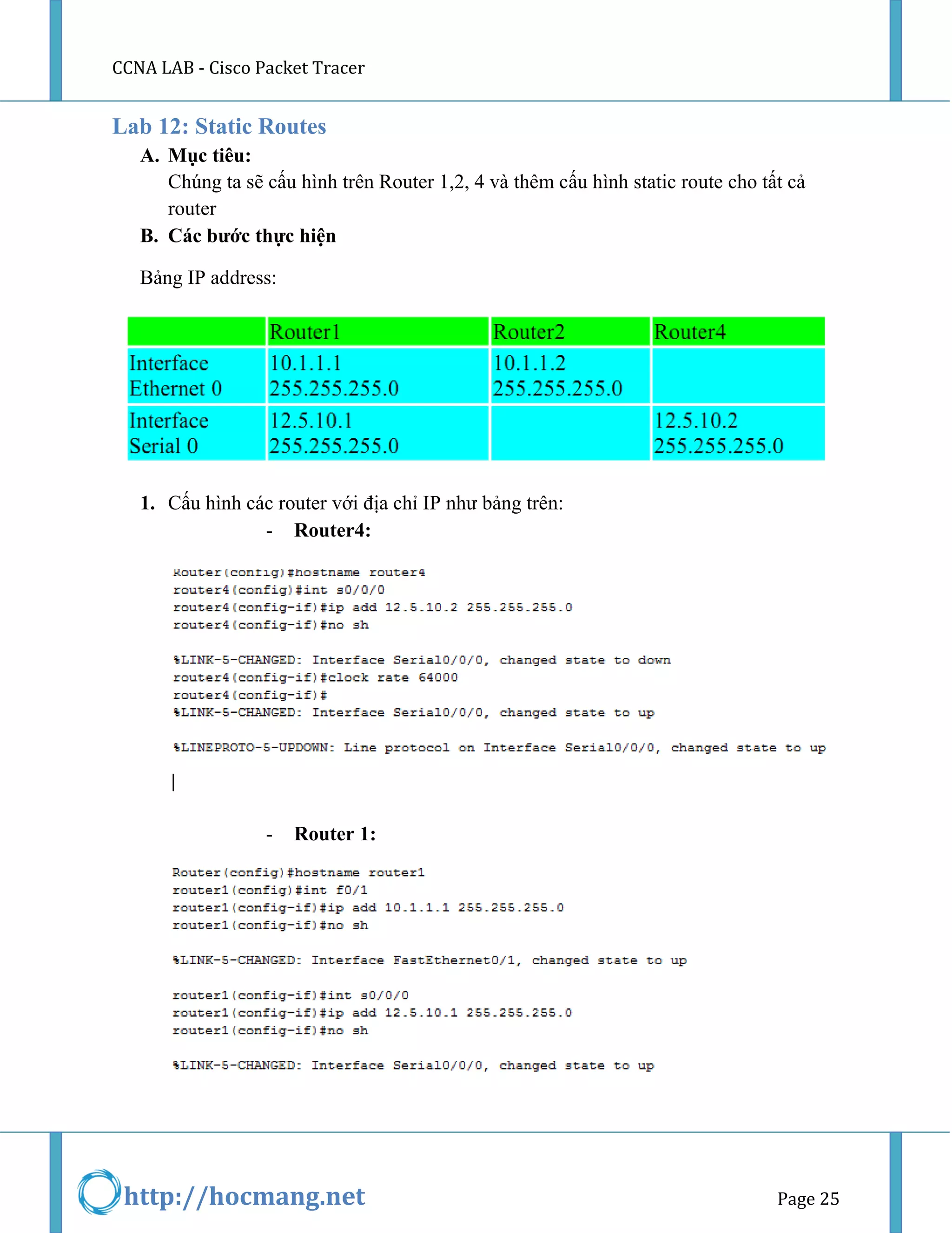 CCNA LAB - Cisco Packet Tracer | PDF