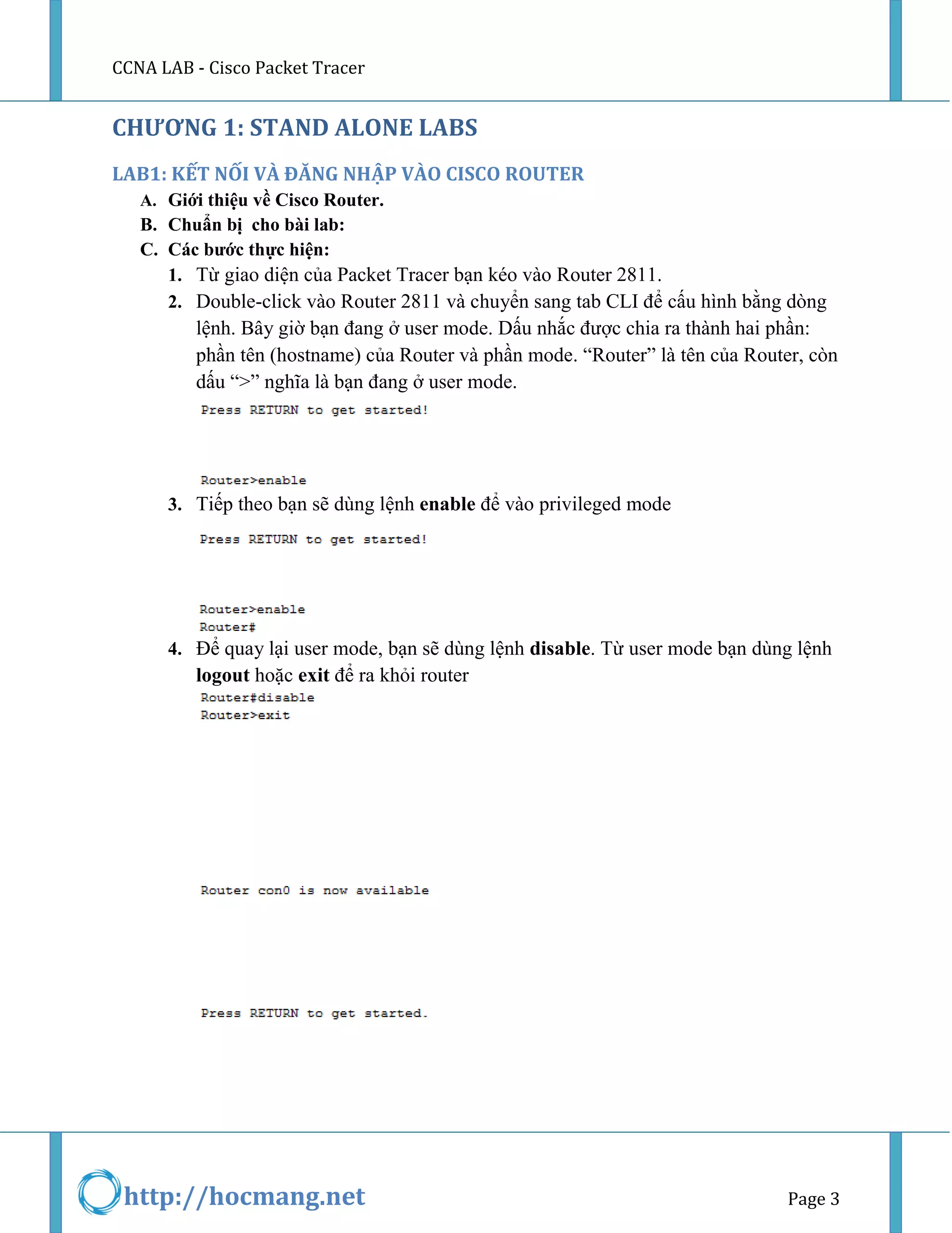 CCNA LAB - Cisco Packet Tracer | PDF