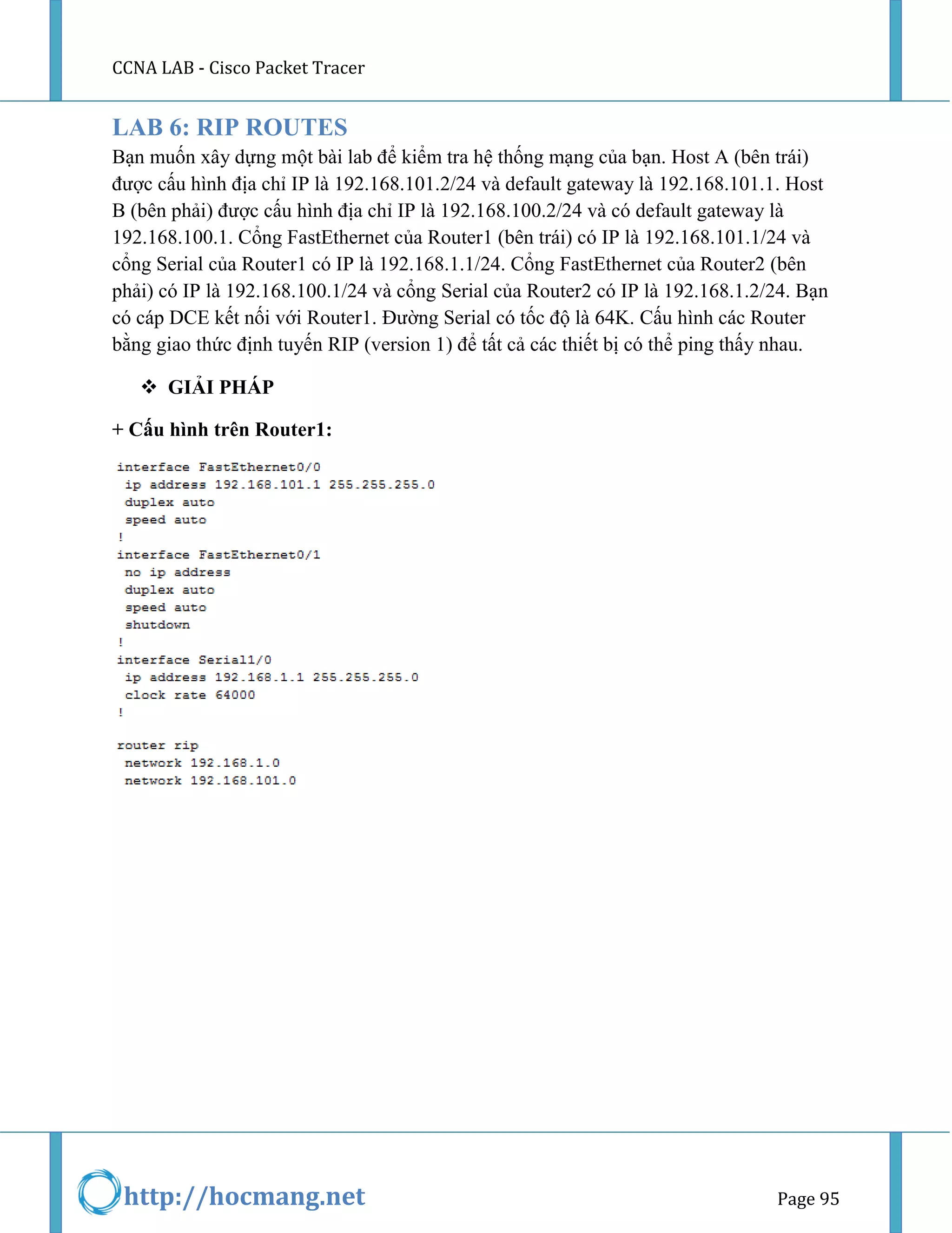 CCNA LAB - Cisco Packet Tracer | PDF
