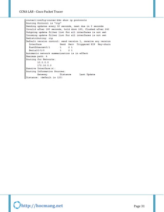 CCNA LAB - Cisco Packet Tracer | PDF