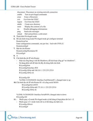 CCNA LAB - Cisco Packet Tracer | PDF