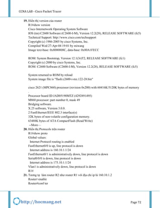 CCNA LAB - Cisco Packet Tracer | PDF