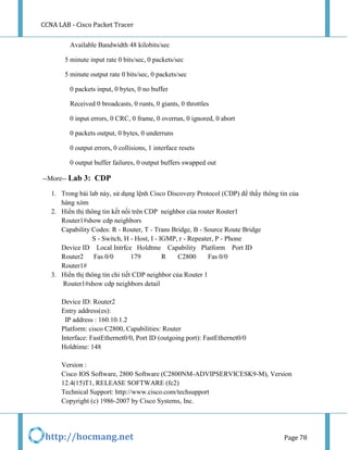CCNA LAB - Cisco Packet Tracer | PDF