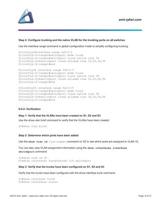 CCNA Lab 4-Configuring EtherChannels and optimizing Spanning Tree Protocol on Switch | PDF ...