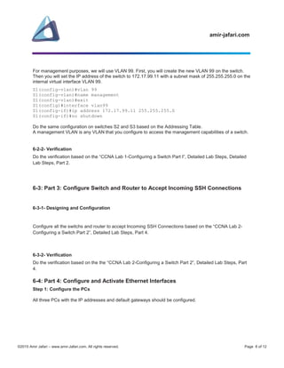CCNA Lab 5-Configuring Inter-VLAN Routing | PDF
