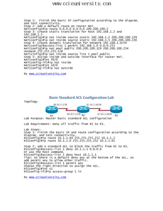 CCNA Lab Guide | PDF