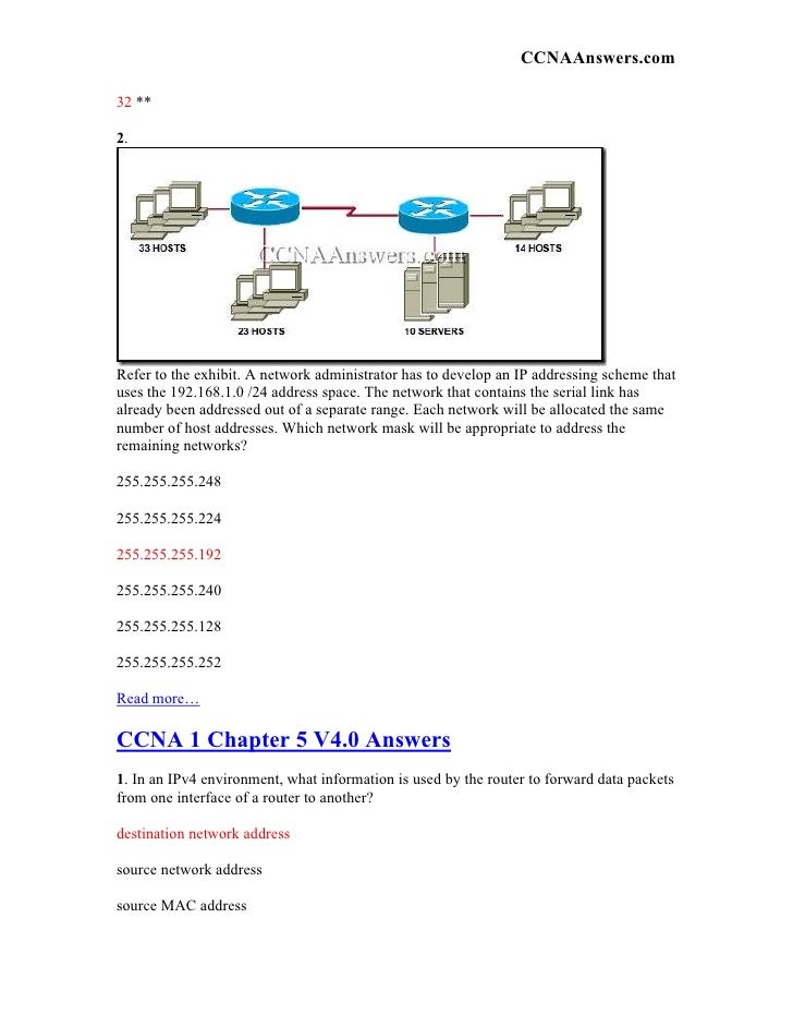 Ccna practice test