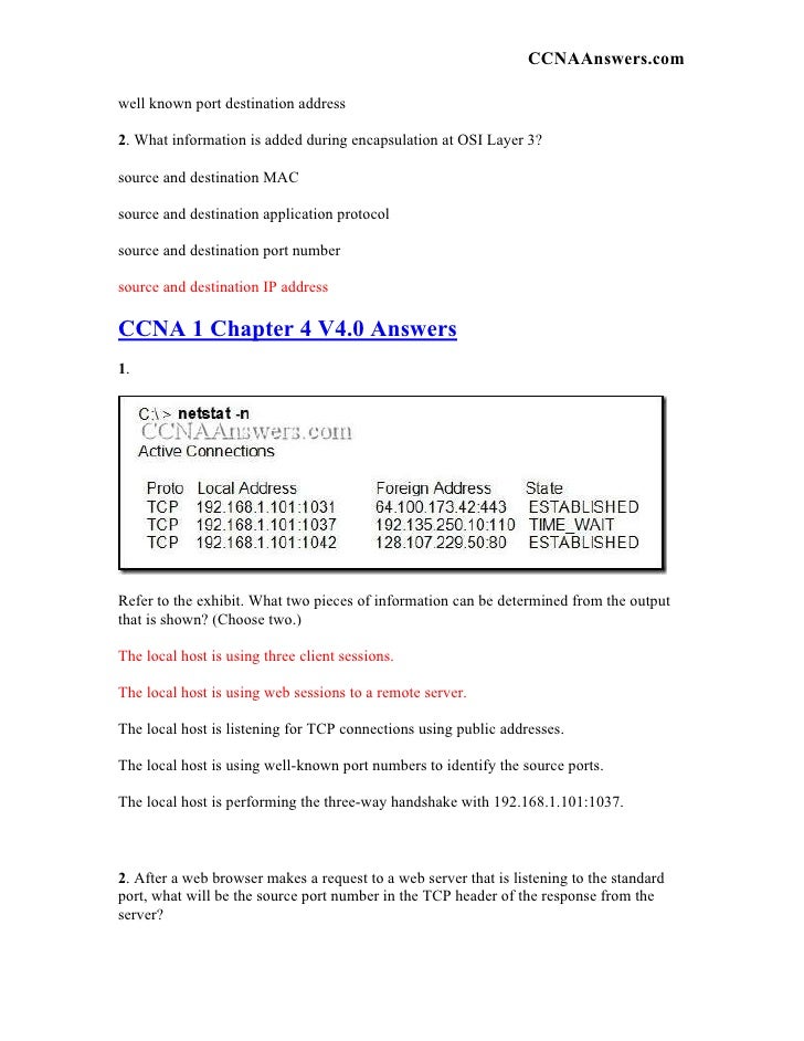 Ccna practice test