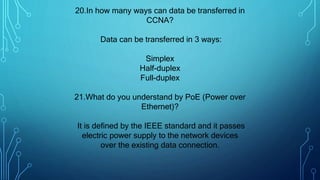 CCNA question and answer | PPT