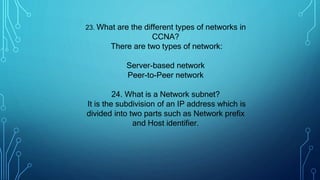 CCNA question and answer | PPT