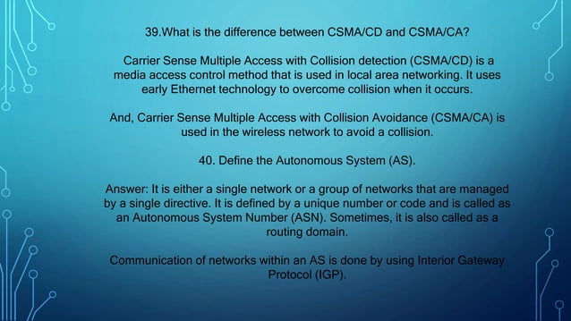 CCNA question and answer | PPT