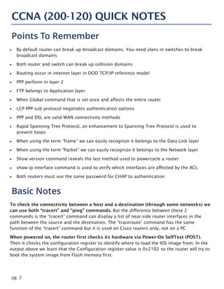 CCNA Quick Notes | PDF