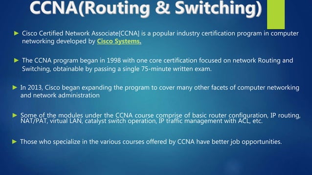 Ccna(routing &and switching) | PPTX | Computer Networking | Computing