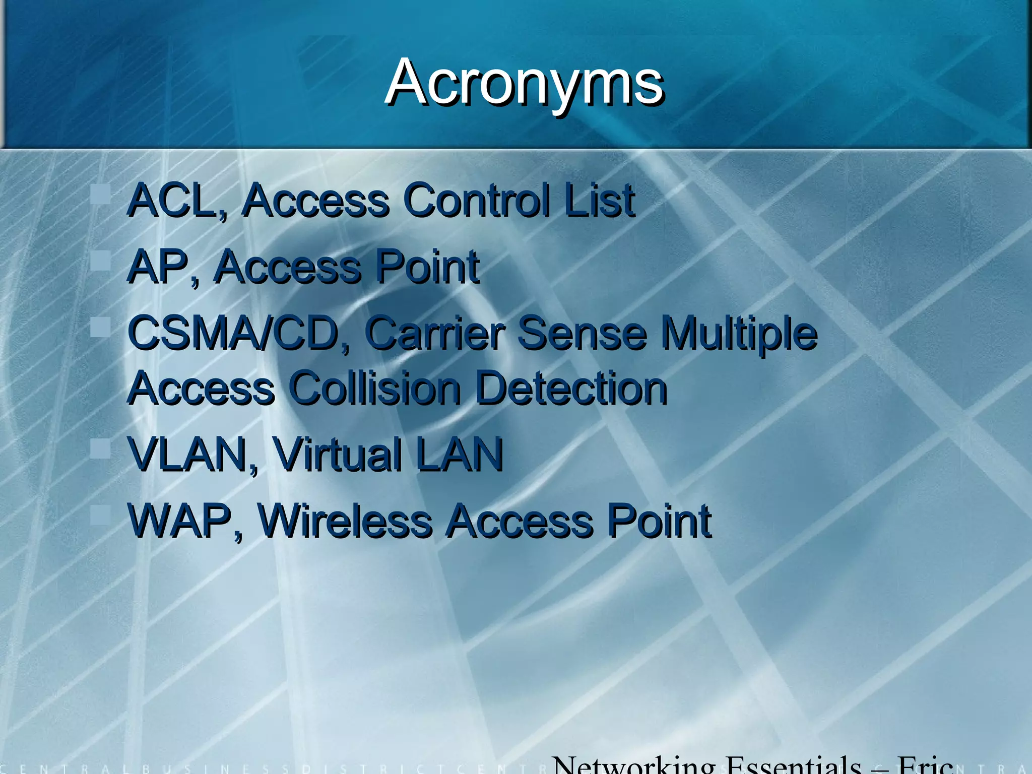 CCNA Routing and Switching Lesson 02 - Network Devices - Eric Vanderburg | PPT