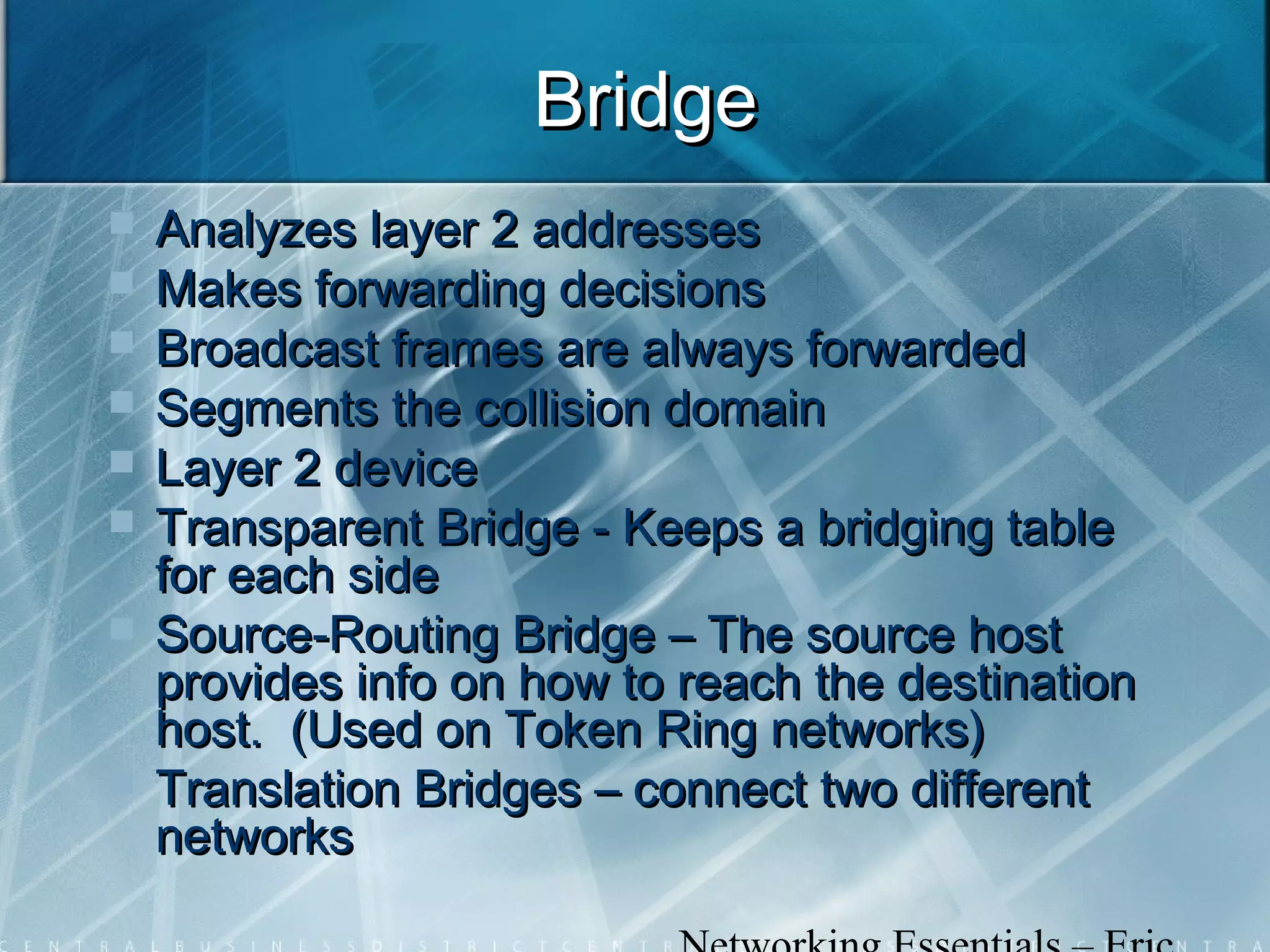 Ccna Routing And Switching Lesson 02 Network Devices Eric