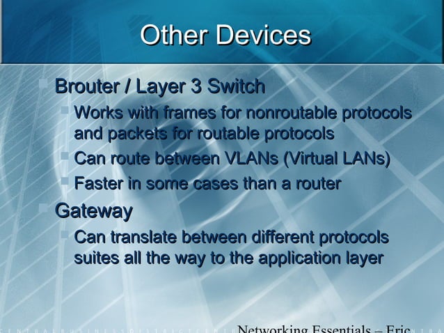 Ccna Routing And Switching Lesson 02 Network Devices Eric