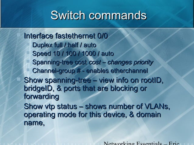 Ccna Routing And Switching Lesson 13 Switching Eric Vanderburg Ppt
