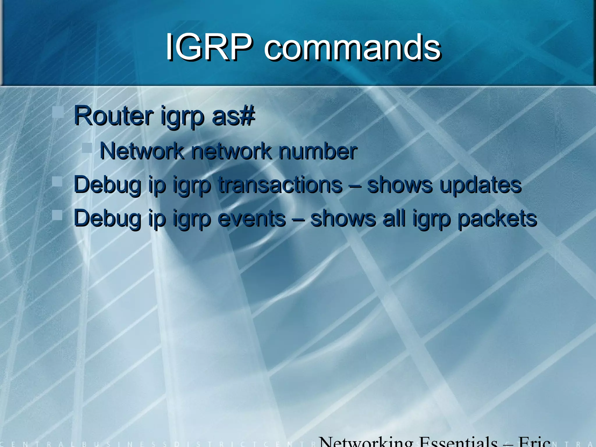 CCNA Routing and Switching Lessons 08-09 - Routing Protocols - Eric ...
