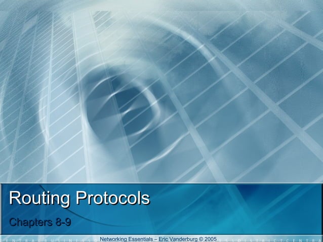 Ccna Routing And Switching Lessons 08 09 Routing Protocols Eric Vanderburg Ppt