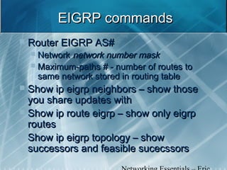 CCNA Routing and Switching Lessons 08-09 - Routing Protocols - Eric ...