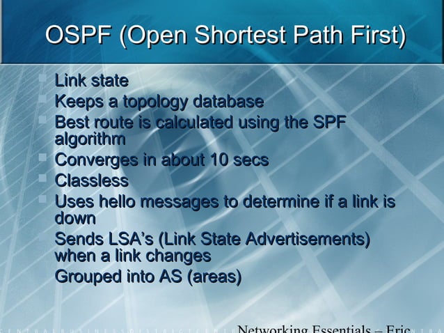 Ccna Routing And Switching Lessons 08 09 Routing Protocols Eric Vanderburg Ppt