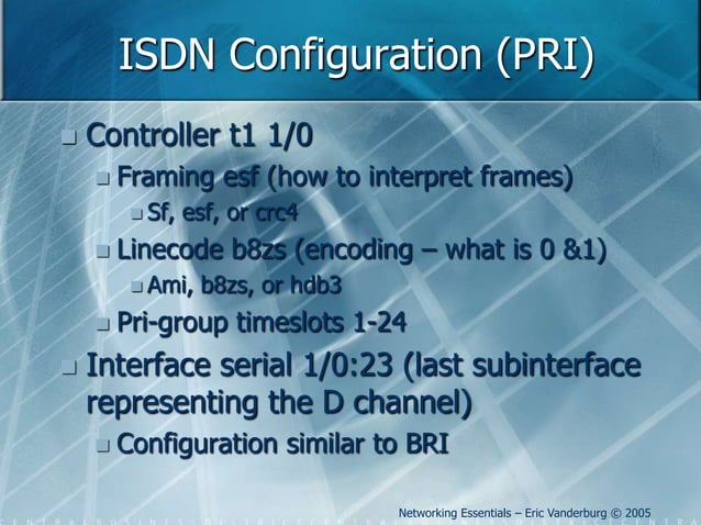 Ccna Routing And Switching Lessons 11 12 Wan Configuration Eric Vanderburg Ppt