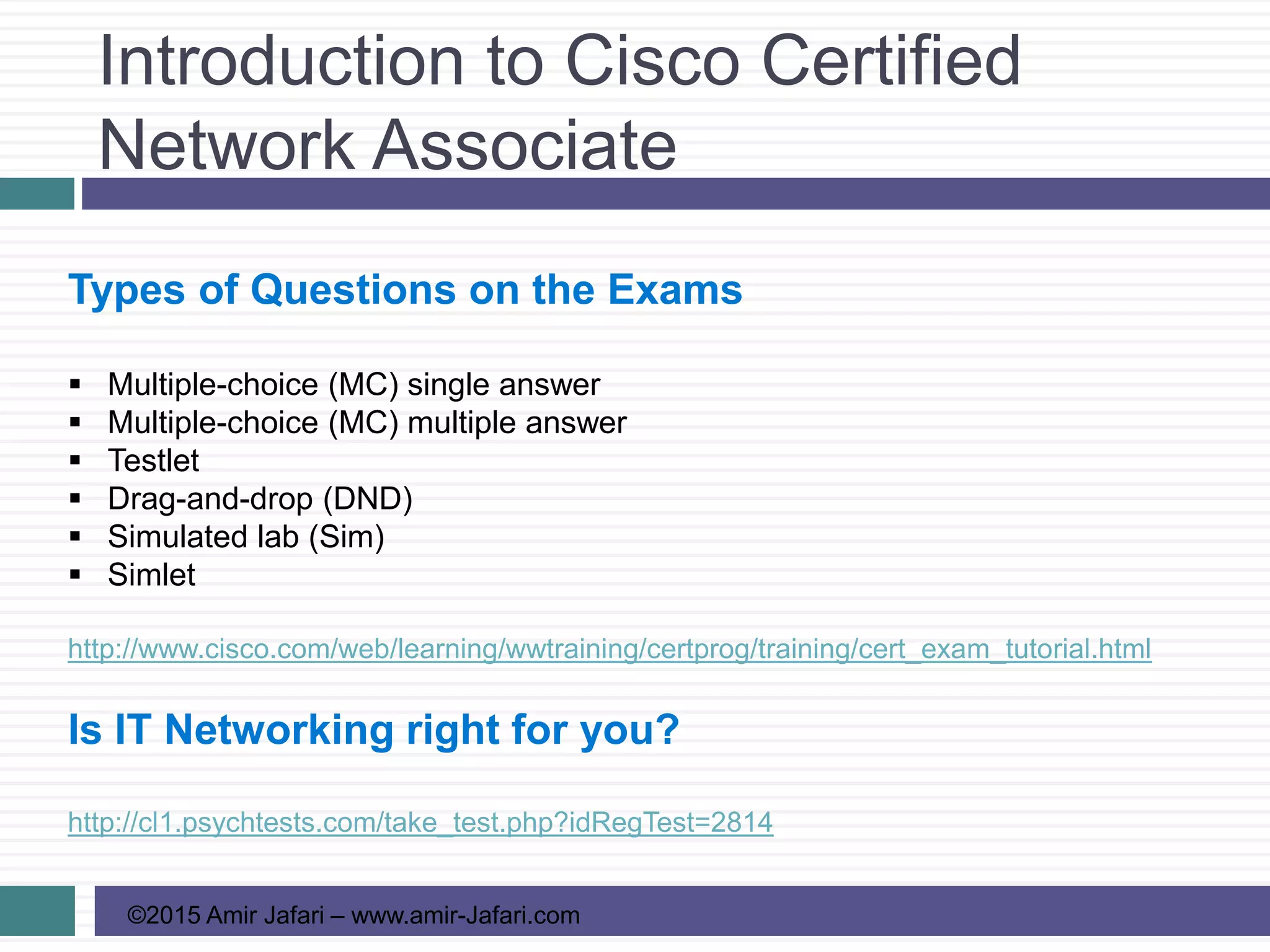 CCNA R&S-01-Introduction to Cisco Certified Network Associate | PPT