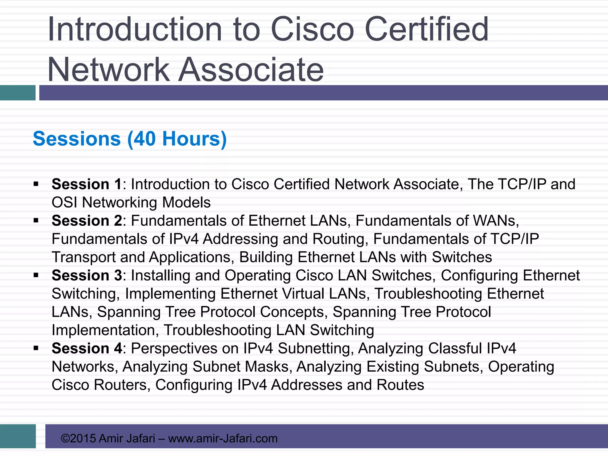 CCNA R&S-01-Introduction to Cisco Certified Network Associate | PPT