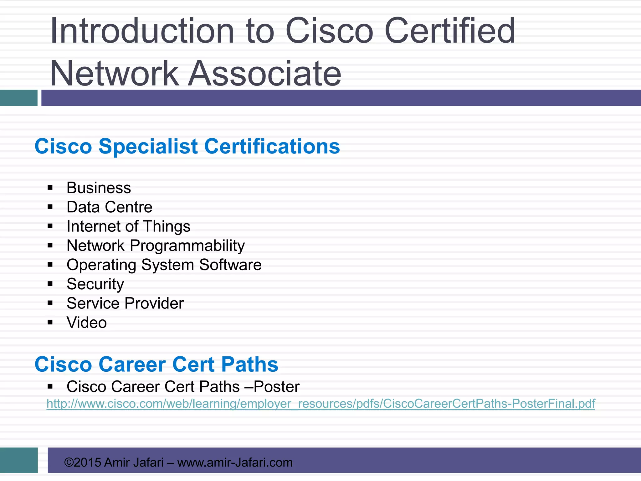CCNA R&S-01-Introduction to Cisco Certified Network Associate | PPT
