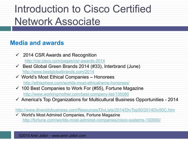 CCNA R&S-01-Introduction to Cisco Certified Network Associate | PPT
