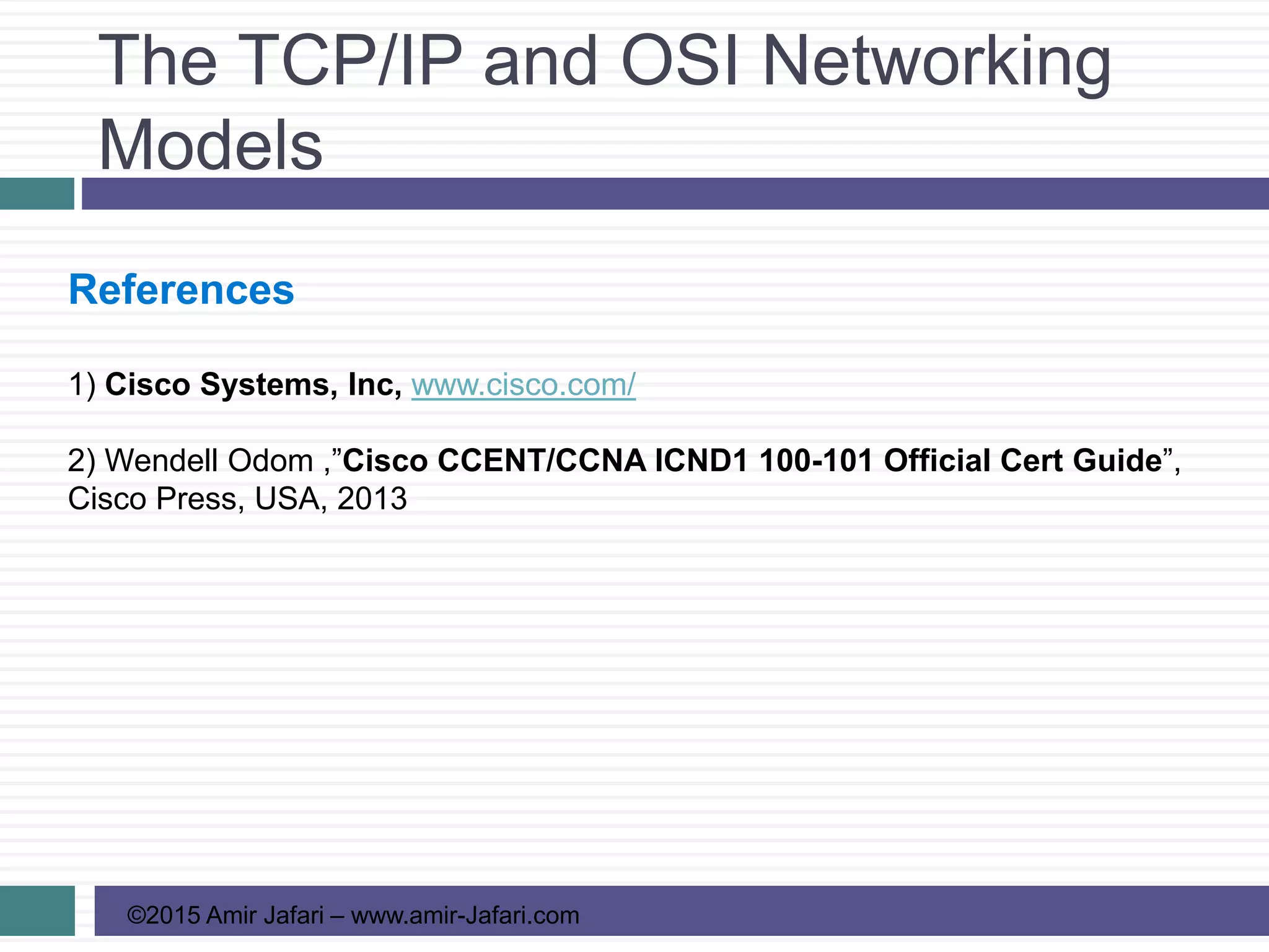 CCCNA R&S-02-The TCP-IP and OSI Networking Models | PPTX