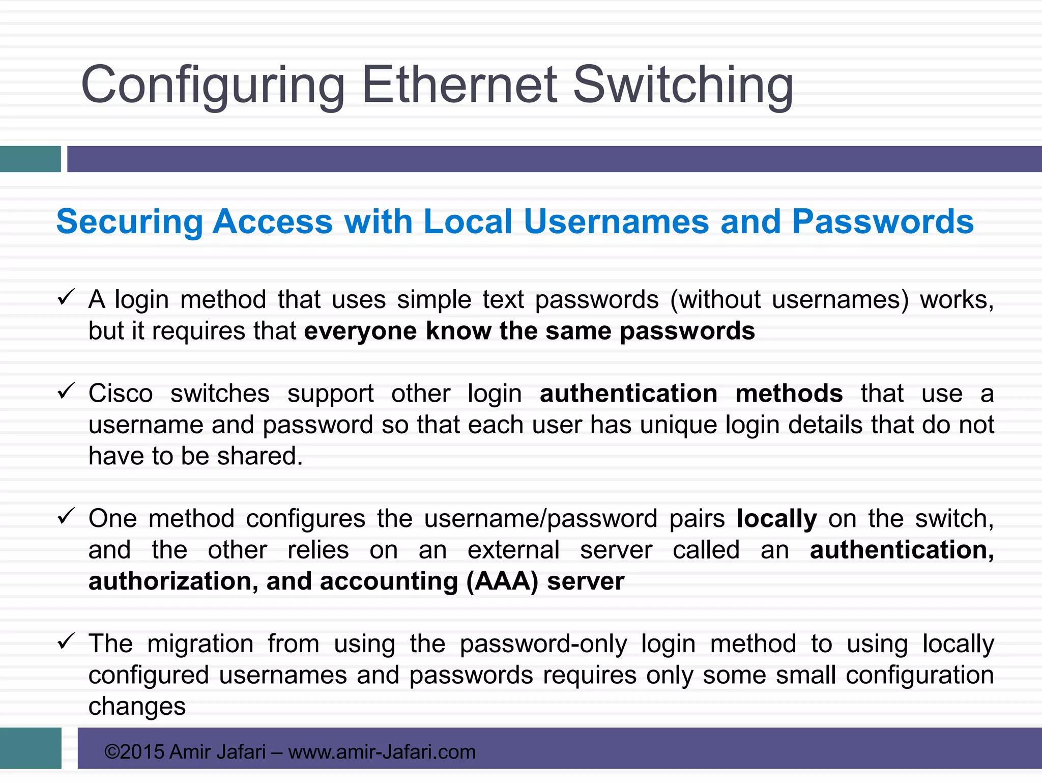 CCNA R&S-09-Configuring Ethernet Switching | PPTX