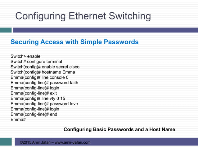 CCNA R&S-09-Configuring Ethernet Switching | PPTX