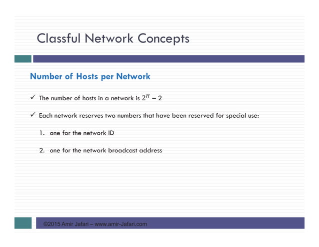 CCNA R&S-16-Analyzing Classful IPv4 Networks | PPT
