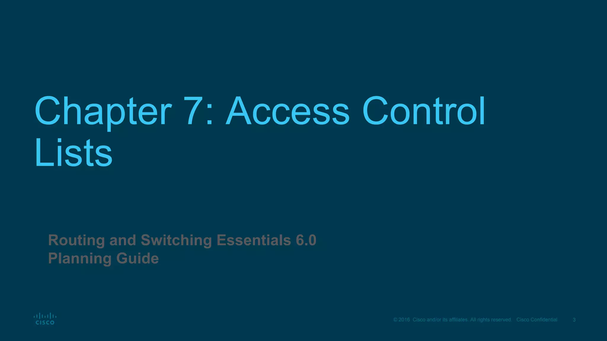 Ccna rse chp7 Access Control List (ACL) | PDF