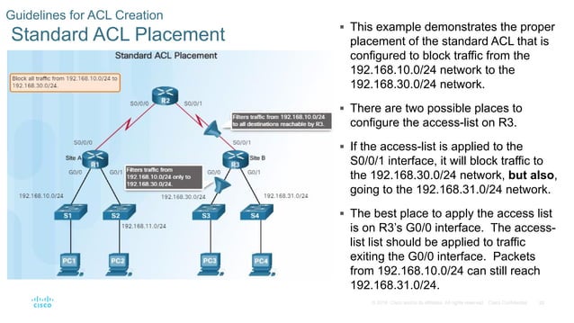 Ccna rse chp7 Access Control List (ACL) | PDF | Information and Network Security | Computing