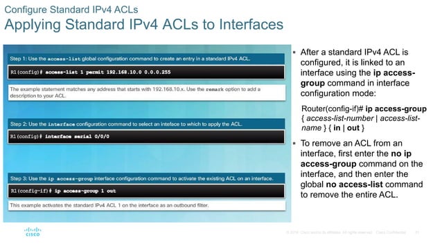 Ccna rse chp7 Access Control List (ACL) | PDF | Information and Network Security | Computing