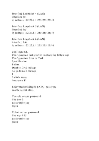 CCNA Scaling NetworksSA Exam CCNA Scaling NetworksSkills .docx ...