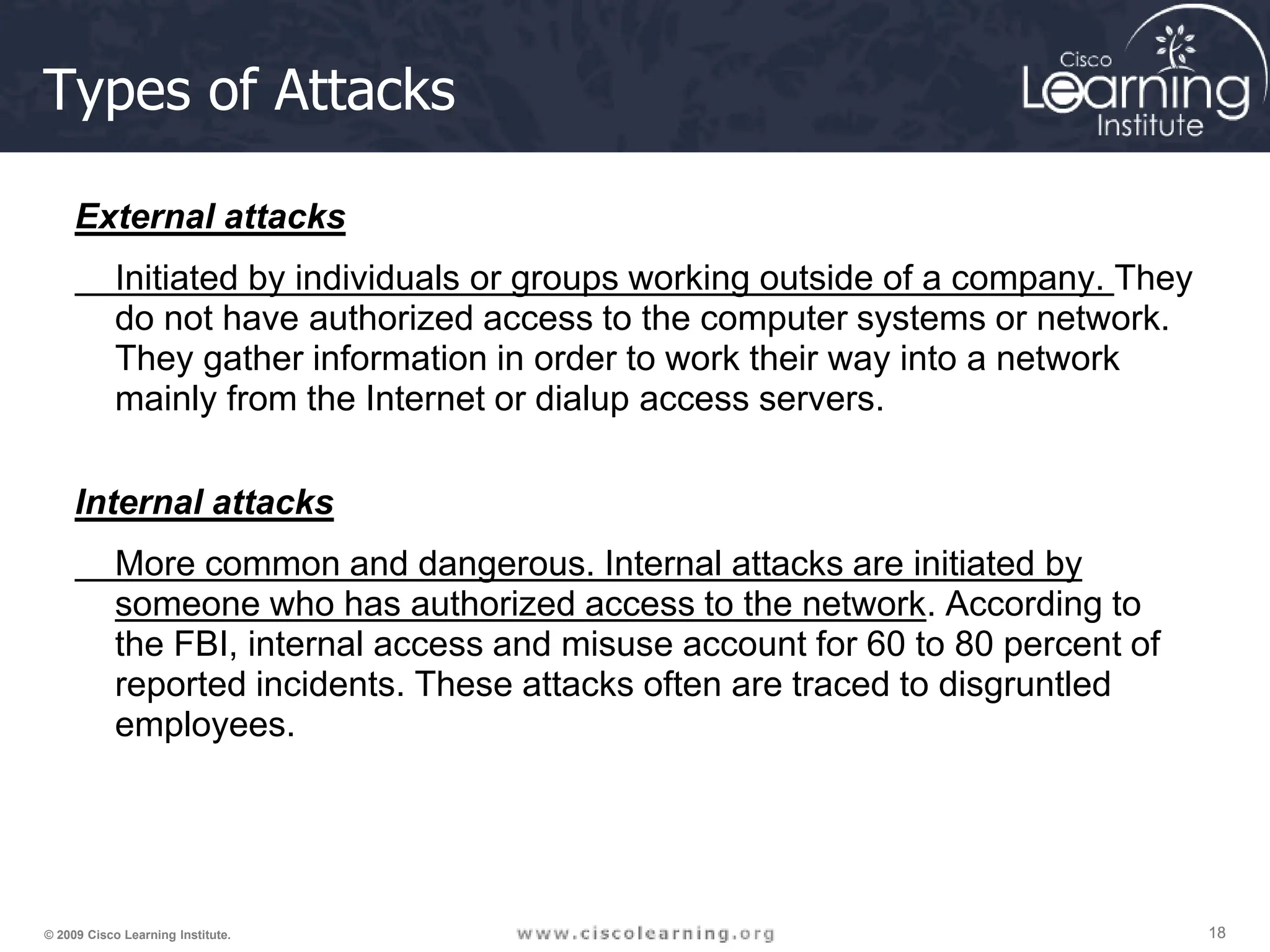 CCNA_Security_01Mod-security-ciscopk.ppt | Information and Network Security | Computing