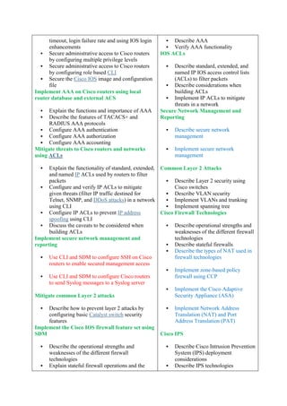 Ccna security comparison | PDF