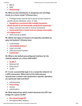 CCNA Security v2.0 Final Exam Answers 100%.pdf