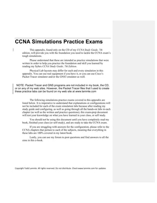 Ccna simulation exam practice guide | PDF