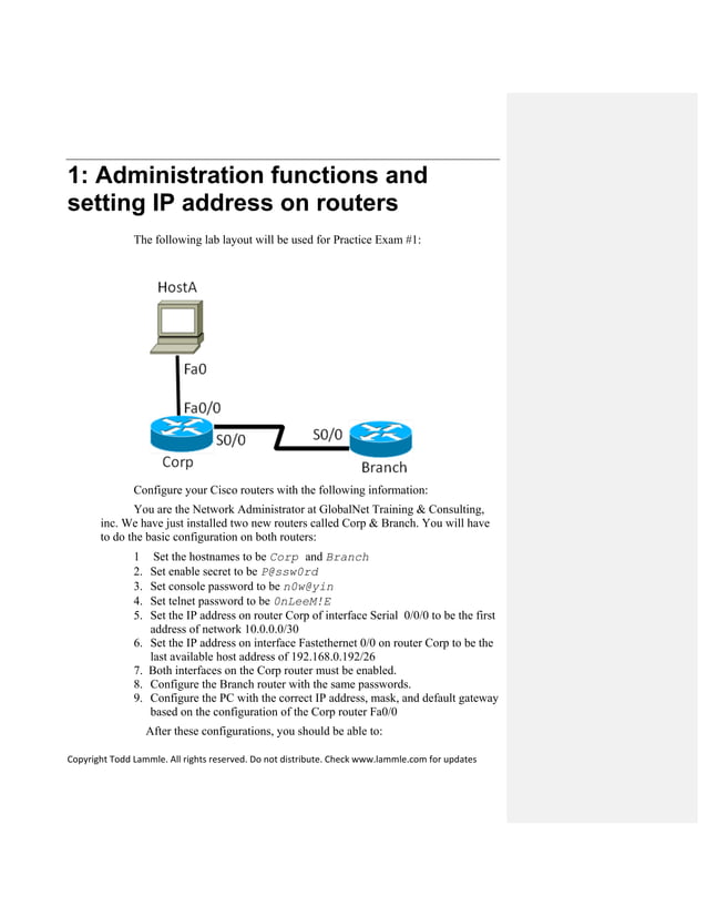Ccna simulation exam practice guide | PDF